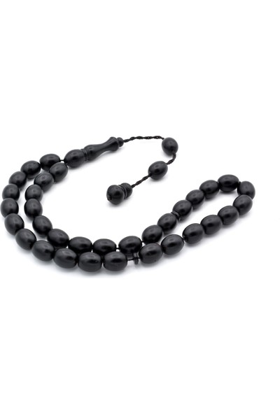 Murty99 Usta Işi Sistemli Beyzi Kesim Siyah Fiber Tesbih 004