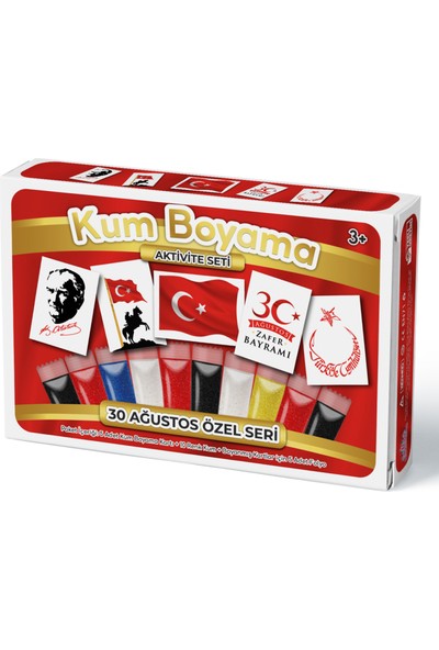 Kumbo Kum Boyama 30 Ağustos Zafer Bayramı Özel Kum Boyama Aktivite Seti