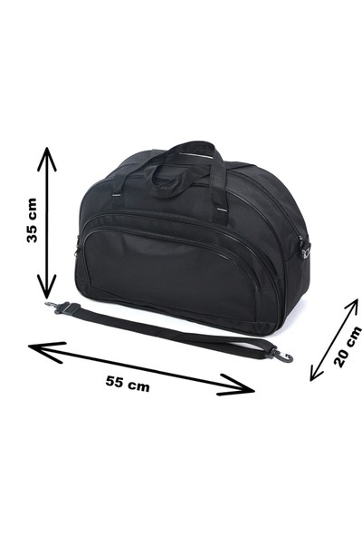 Obay Life Üç Bölmeli Siyah Siyah Seyehat Spor Çantası