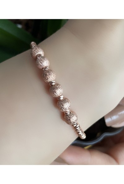 Aslım Silver Dorica Simli Toplu Rodyumlu 925 Ayar Gümüş Rose Bileklik Aslım Silver Dorica Simli Toplu Rodyumlu 925 Ayar Gümüş Rose Bileklik