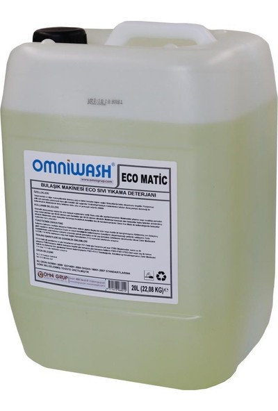 Omniwash Eco Matic Endüstriyel Sıvı Bulaşık Makinesi Deterjanı 20 lt
