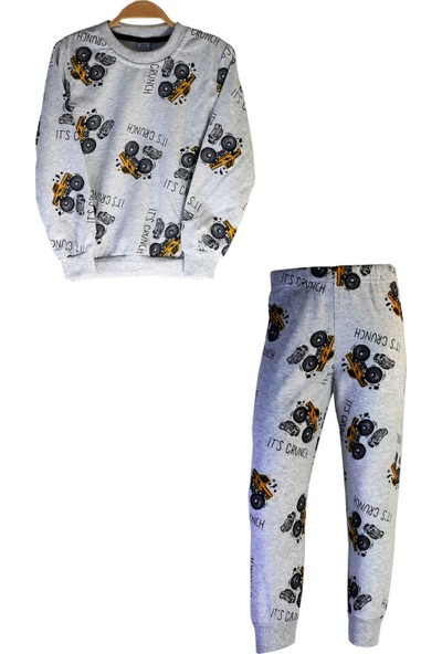 Çiggo Kids Jeep Baskılı 2ip Kumaj Erkek Çocuk Pijama Takımı