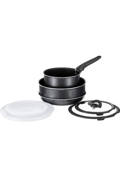 Tefal L2319172 Titanium Ingenio Elegance 8 Parça Orta Titanium Tava ve Tencere Seti - 2100106633 Tefal L2319172 Titanium Ingenio Elegance 8 Parça Orta Titanium Tava ve Tencere Seti - 2100106633