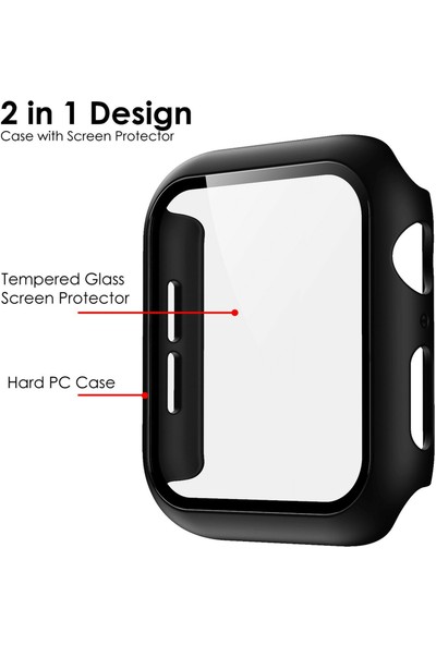 Apple Watch 2 3 4 5 6 Se (44 Mm) Uyumlu Nike Kılıf Kasa ve Ekran Koruyucu 360 Tam Koruma Siyah Apple Watch 2 3 4 5 6 Se (44 Mm) Uyumlu Nike Kılıf Kasa ve Ekran Koruyucu 360 Tam Koruma Siyah