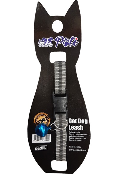 Woddy Zilli Kedi Boyun Tasması Gri