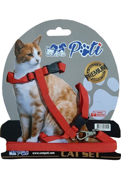 Woddy Kedi Gezdirme Tasması Kırmızı