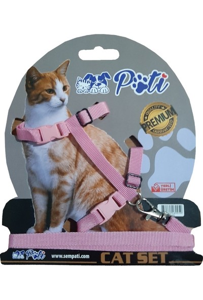 Woddy Kedi Gezdirme Tasması Pembe Woddy Kedi Gezdirme Tasması Pembe