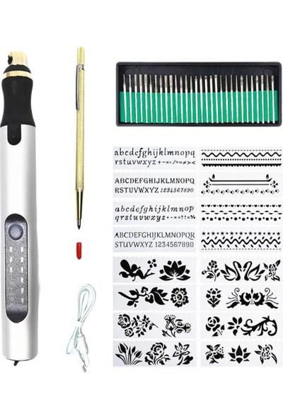 Kesoto Çok Fonksiyonlu Mini Dıy Vibro Kazıma Aracı Kiti ile Scriber Metal Gümüş Için (Yurt Dışından) Kesoto Çok Fonksiyonlu Mini Dıy Vibro Kazıma Aracı Kiti ile Scriber Metal Gümüş Için (Yurt Dışından)