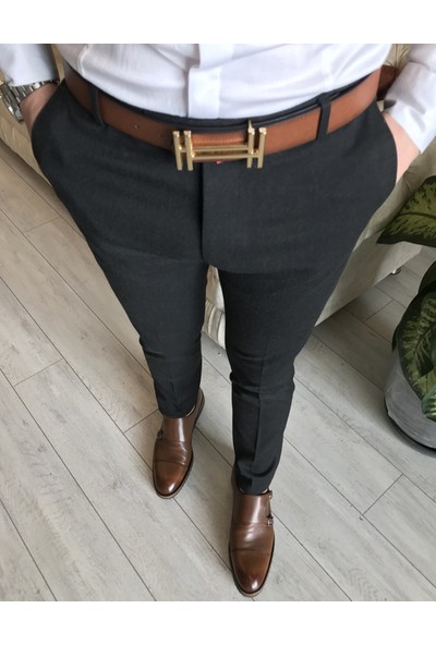 Terzi Adem Italyan Stil Slim Fit Erkek Likralı Kumaş Pantolon Antrasit T5198 Terzi Adem Italyan Stil Slim Fit Erkek Likralı Kumaş Pantolon Antrasit T5198