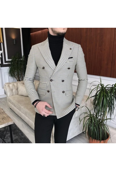 Terzi Adem Italyan Stil Erkek Slim Fit Kruvaze Kışlık Tek Ceket Çok Renkli T6682 Terzi Adem Italyan Stil Erkek Slim Fit Kruvaze Kışlık Tek Ceket Çok Renkli T6682