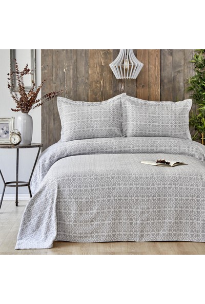 Karaca Home Neos Gri Çift Kişilik Yatak Örtüsü Karaca Home Neos Gri Çift Kişilik Yatak Örtüsü