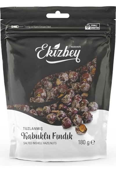 Ekiz Ekizbey Tuzlanmış Kabuklu Fındık 180G Doypack