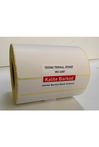 Kalite Barkod 100X80 Termal Etiket | 10 Rulo Barkod Etiket