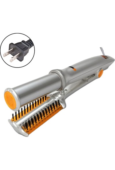 Farfi Profesyonel Çift Kullanım Elektrikli Dönen Saç Bigudi Düzleştirici Curling Splint