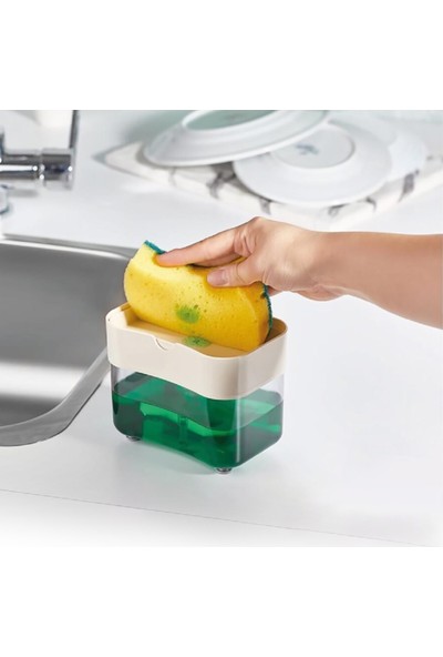 Morevia Plast Deterjan Hazneli Süngerlik Beyaz 650 ml + Sünger Morevia Plast Deterjan Hazneli Süngerlik Beyaz 650 ml + Sünger