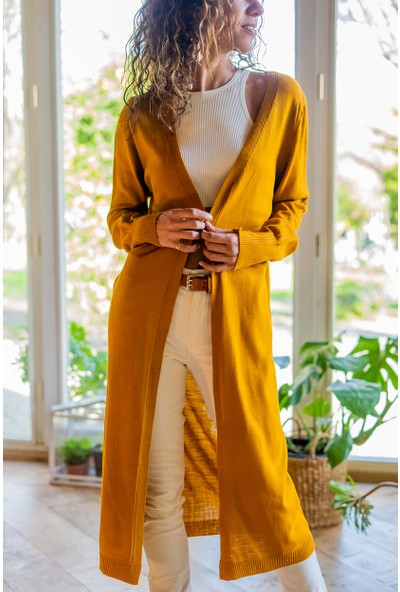 Güneş Kızı Kadın Camel Yumuşak Dokulu Ince Uzun Hırka GK-CCK75000 Güneş Kızı Kadın Camel Yumuşak Dokulu Ince Uzun Hırka GK-CCK75000