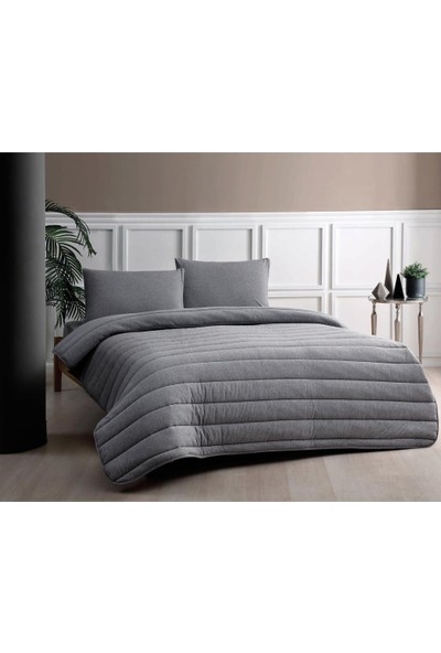 Taç Natura Tek Kişilik Yorgan Seti Antrasit Taç Natura Tek Kişilik Yorgan Seti Antrasit