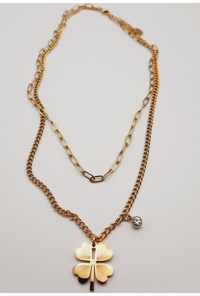 Livs Accessories Çelik Kolye Yonca Figürlü Altın Kaplama Livs ÇE-13-0160 Livs Accessories Çelik Kolye Yonca Figürlü Altın Kaplama Livs ÇE-13-0160