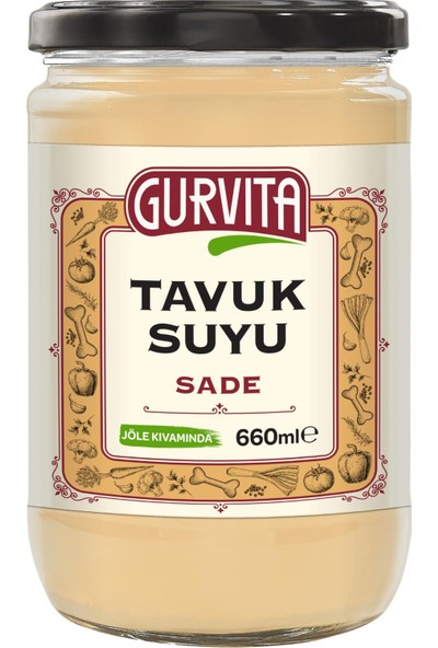 Gurvita Tavuk Suyu Sade 660 ml Gurvita Tavuk Suyu Sade 660 ml