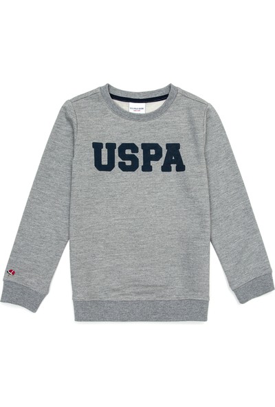 U.S. Polo Assn. Erkek Çocuk Gri Melanj Sweatshirt Basic 50236951-VR086 U.S. Polo Assn. Erkek Çocuk Gri Melanj Sweatshirt Basic 50236951-VR086