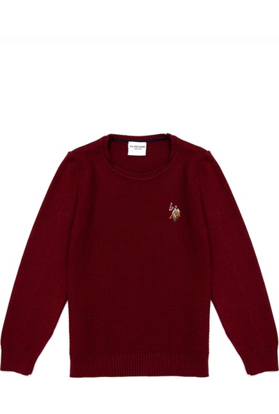 U.S. Polo Assn. Kırmızı Triko Kazak Basic 50237149-VR014