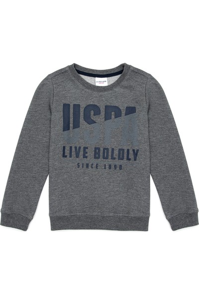 U.S. Polo Assn. Erkek Çocuk Antrasit Melanj Sweat Shirt U.S. Polo Assn. Erkek Çocuk Antrasit Melanj Sweat Shirt