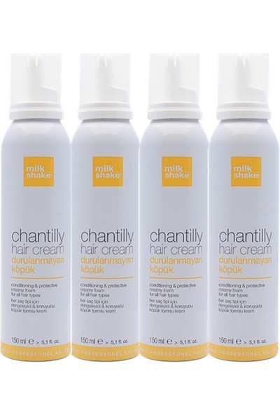 Milk Shake Chantilly Hair Cream Durulanmayan Köpük 150ML 4 Adet Milk Shake Chantilly Hair Cream Durulanmayan Köpük 150ML 4 Adet