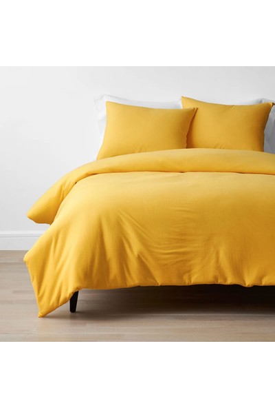 Sarı Çift Kişilik Nevresim Yastık Set