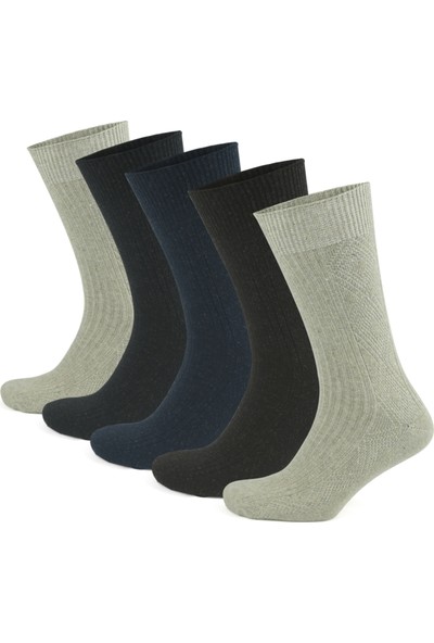 Storm 5'li Kışlık Thermal Etkili Ince Örgülü Çorap, Lambswool Yünlü Storm 5'li Kışlık Thermal Etkili Ince Örgülü Çorap, Lambswool Yünlü