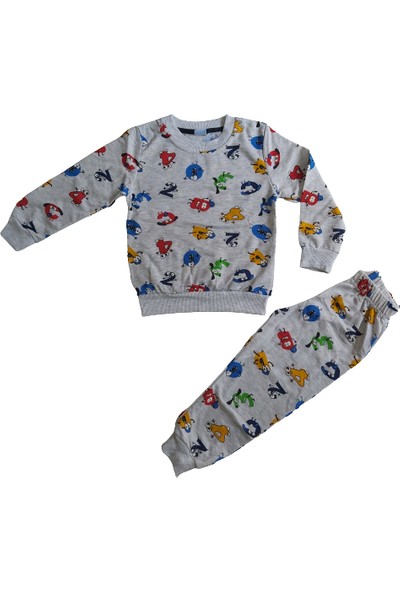 Tunngoo Sevimli Harf ve Rakam Desenli Çocuk Kışlık Pijama Takımı 2 4-5 Yaş Tunngoo Sevimli Harf ve Rakam Desenli Çocuk Kışlık Pijama Takımı 2 4-5 Yaş