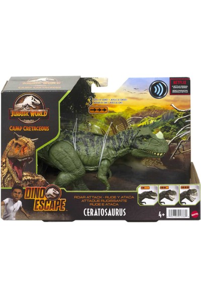 Mattel Jurassic World Sesli Dinozor Figürleri - Ceratosaurus