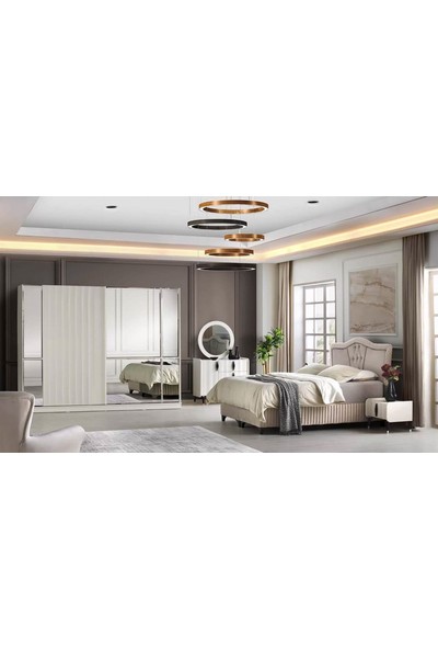 Viento Mobilya Ottova Aynalı ve Sürgülü %100 Mdf Yatak Odası Takımı Viento Mobilya Ottova Aynalı ve Sürgülü %100 Mdf Yatak Odası Takımı