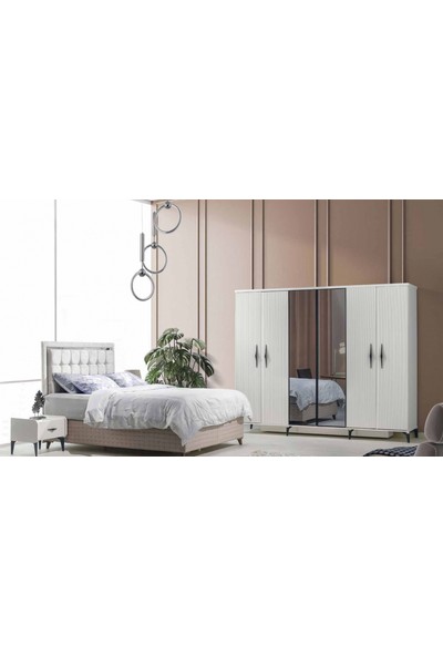 Viento Mobilya Berin Aynalı ve Kapaklı %100 Mdf Yatak Odası Takımı Viento Mobilya Berin Aynalı ve Kapaklı %100 Mdf Yatak Odası Takımı