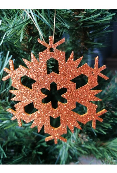 Leylaser Gold Kar Tanesi Simli Eva Ağaç ve Hediye Süsü 8X8CM 12 Lli Leylaser Gold Kar Tanesi Simli Eva Ağaç ve Hediye Süsü 8X8CM 12 Lli