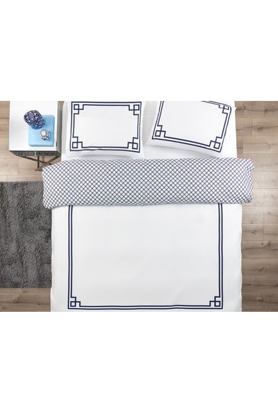 Madame Coco Alher Çift Kişilik Marin Nevresim Takımı - Lacivert