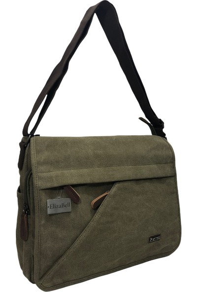 ElizaBell Yeşil Erkek Postacı Çanta Canvas Kapaklı 31325 Ebat 42CM32CM ElizaBell Yeşil Erkek Postacı Çanta Canvas Kapaklı 31325 Ebat 42CM32CM