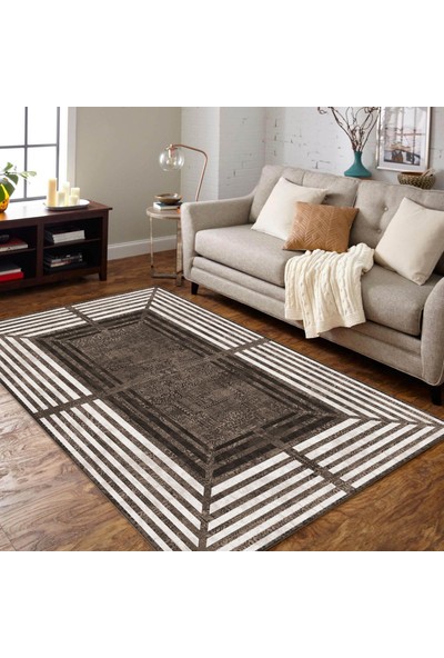 Kahverengi Eskitme Rustik Çoklu Çerçeveli 3D Desenli Dijital Baskılı Halı Örtüsü Kahverengi Eskitme Rustik Çoklu Çerçeveli 3D Desenli Dijital Baskılı Halı Örtüsü