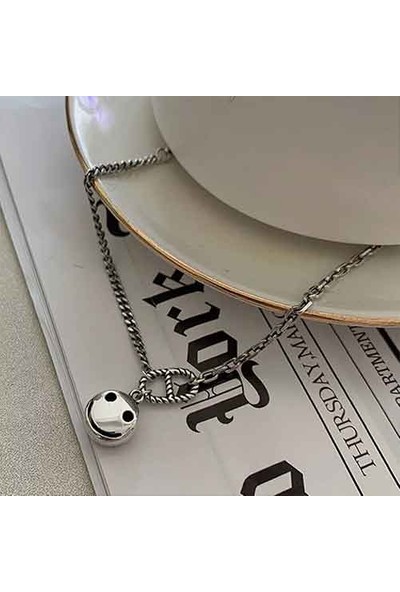 Tonstyle TS000810 - Gülen Yüzler 925 Ayar Gümüş Kadın Bileklik