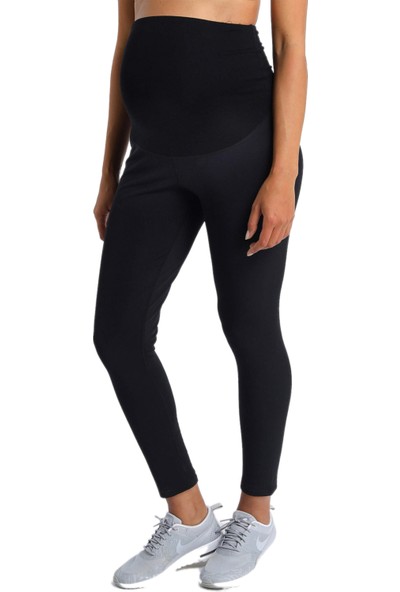 Perla Blanca Siyah Fitilli Kalın Hamile Taytı