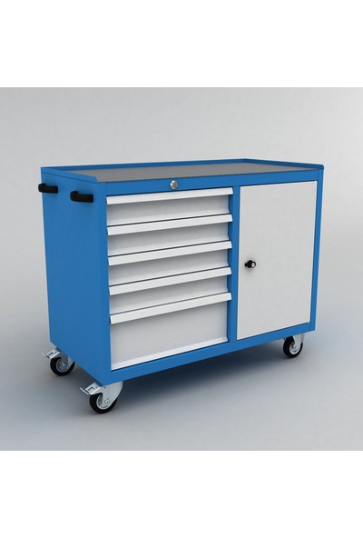 İdeal ekipman Beş Çekmeceli Dolaplı Takım Arabası