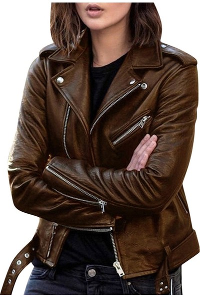 Chance Petcastle Kadın Kısa Kahverengi Ince Deri Ceket Xxxl Beden (Yurt Dışından) Chance Petcastle Kadın Kısa Kahverengi Ince Deri Ceket Xxxl Beden (Yurt Dışından)