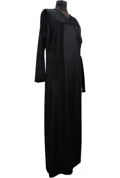 Eflin Kadın Tesettür Giyim Namaz Elbisesi Büyük Beden Kadife Siyah Eflin Kadın Tesettür Giyim Namaz Elbisesi Büyük Beden Kadife Siyah