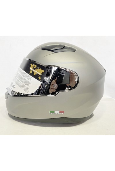 Sway Motosiklet Kaskı Mat Greey 816 Aynalı Vizörlü Sway Motosiklet Kaskı Mat Greey 816 Aynalı Vizörlü