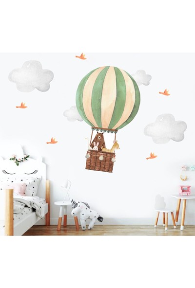 Kt Grup Sevimli Dostlar ve Uçan Balon Çocuk Odası Duvar Sticker Kt Grup Sevimli Dostlar ve Uçan Balon Çocuk Odası Duvar Sticker
