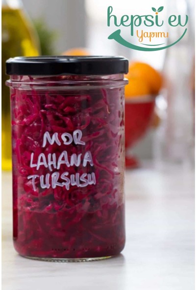 Hepsi Ev Yapımı Fermente Lakto Probiyotikli Mor Lahana Turşusu Sauerkraut Hepsi Ev Yapımı Fermente Lakto Probiyotikli Mor Lahana Turşusu Sauerkraut
