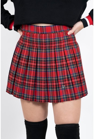 Soyo Ekoseli Pileli Mini Etek Soyo Ekoseli Pileli Mini Etek