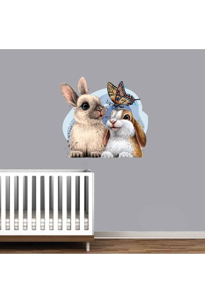 Kt Grup Minik Sevimli Tavşan Kardeşler Duvar Sticker Kt Grup Minik Sevimli Tavşan Kardeşler Duvar Sticker