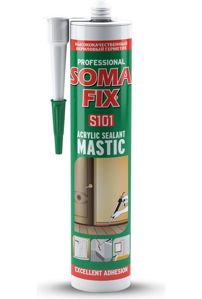 Somafix Akrilik Mastik Silikon Beyaz 500 gr Somafix Akrilik Mastik Silikon Beyaz 500 gr