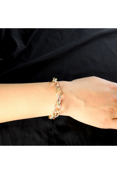 Ata Mücevherat Fantezi Üç Renk Modern Bileklik Ata Mücevherat Fantezi Üç Renk Modern Bileklik