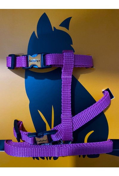 Sellopet Kedi Göğüs Tasması Mor